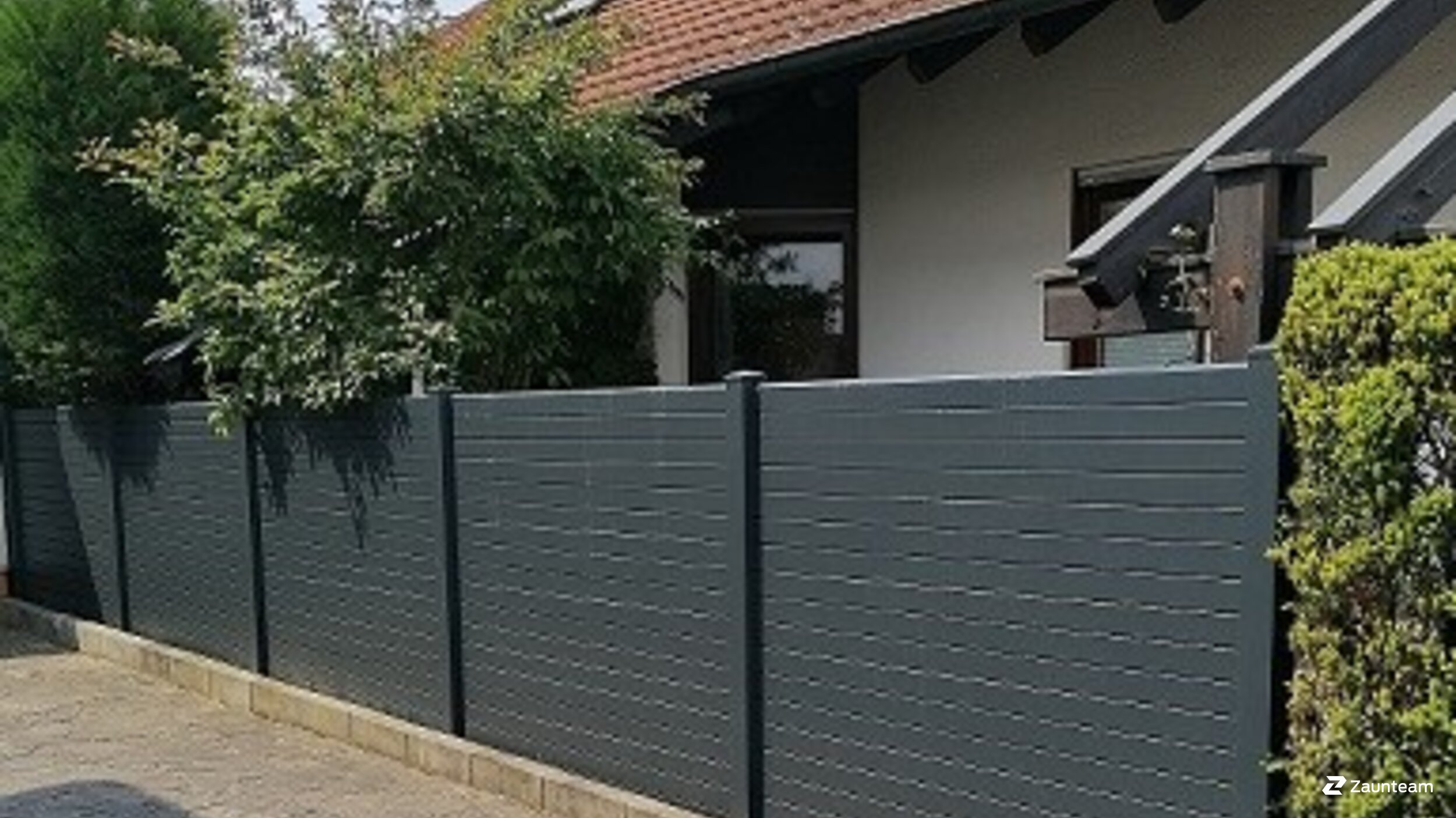 Zaunteam | Alu Varioprofil Rhombus einbetoniert, 67112 Mutterstadt