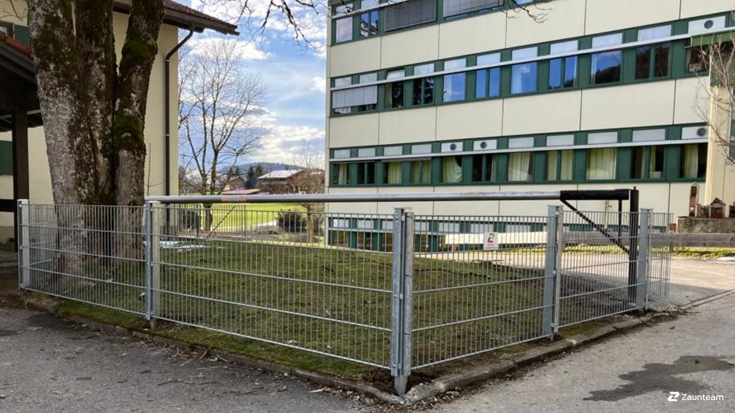 Zaunteam | Doppelstabmatten schwer verzinkt mit Pfosten 40x60 verzinkt ...